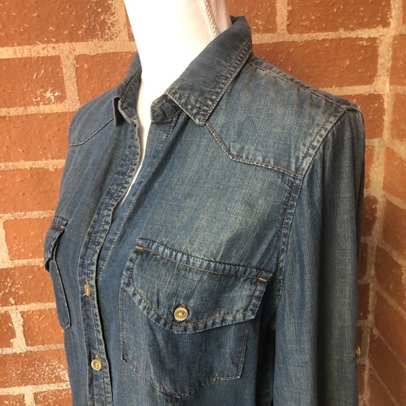 cloth & stone | Tops | Cloth Stone Denim Shirt | Poshmark